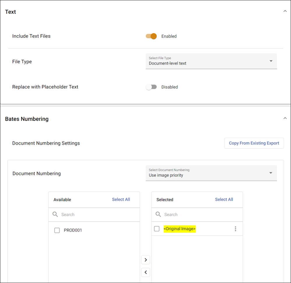 Migration Export – Open Discovery